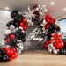 Black, Red, and Silver Balloon Arch Kit - Etsy