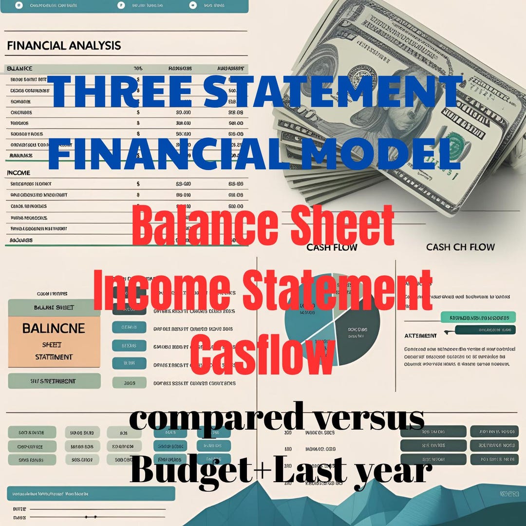 Financial Analysis Model Balance Sheet Income Statement Cashflow ...