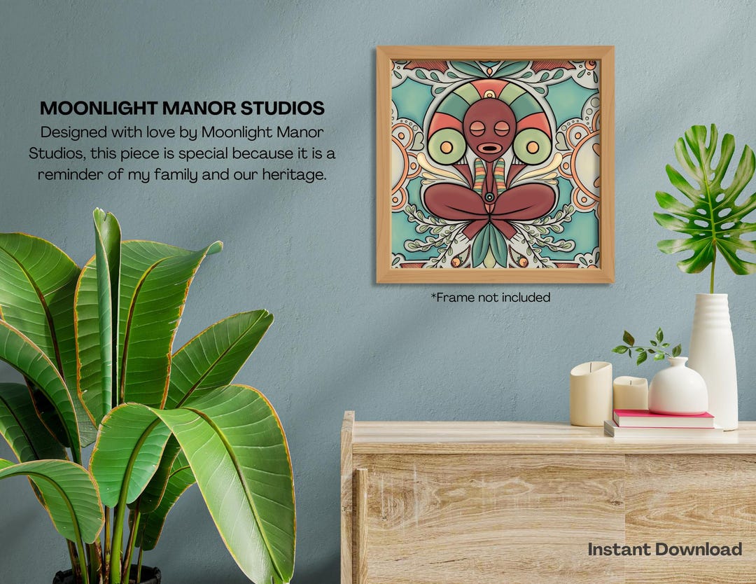 16x16" Atabey Art Print, Taino Goddess Wall Art, Indigenous Caribbean ...