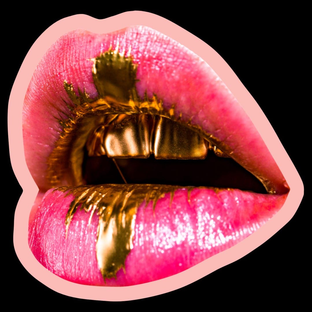 Hot Lips Sticker - Etsy