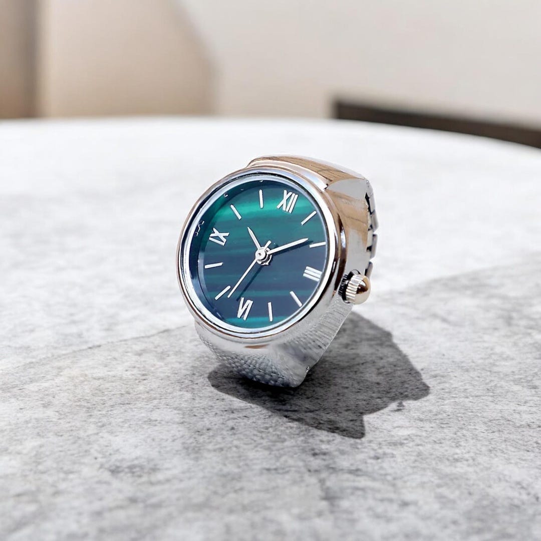 Retro Dial Ring Watch - Adjustable Vintage Style Women's Watch Ring ...