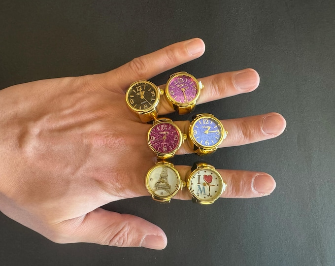 Colorful Circle Ring Watches - Etsy