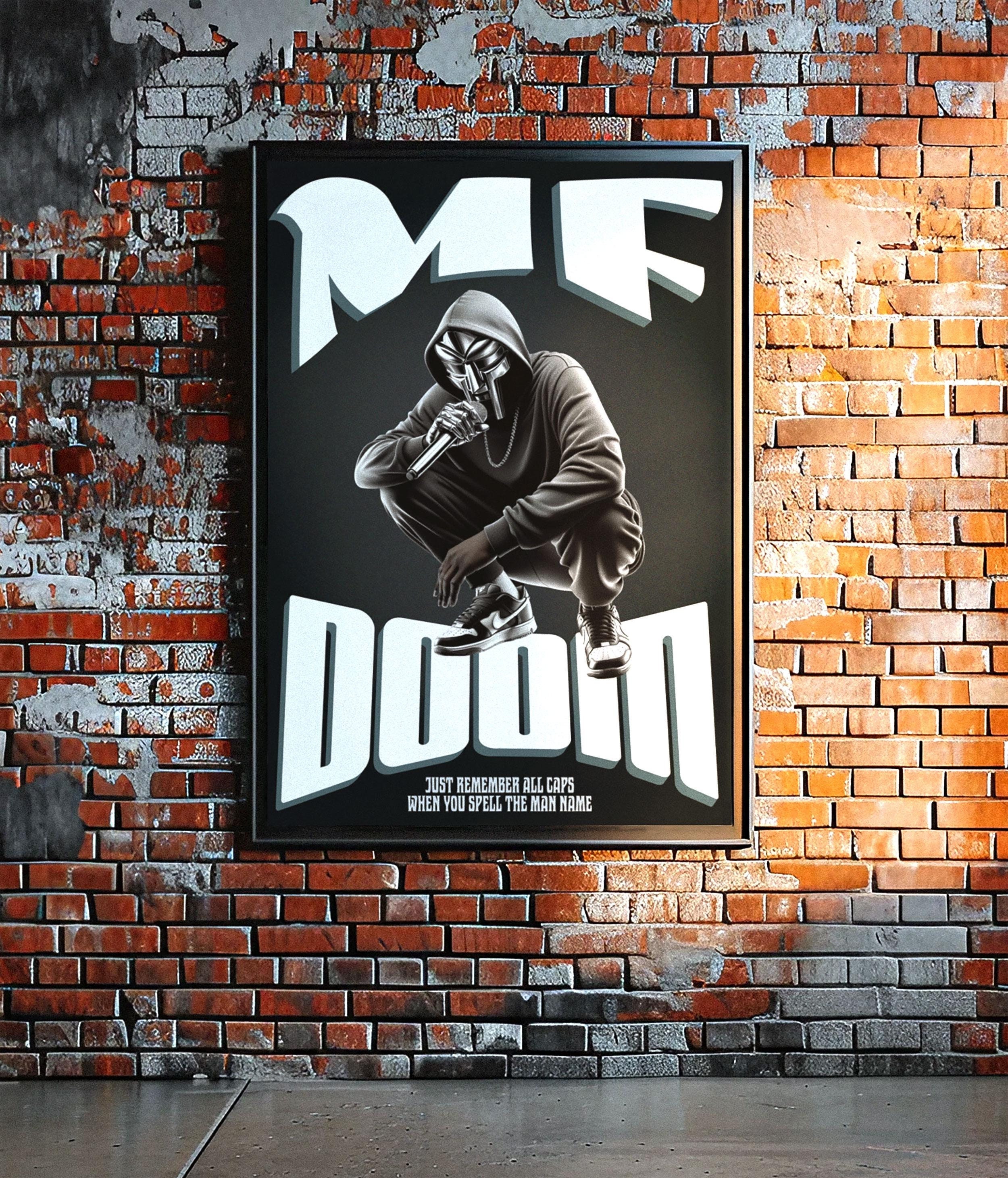 MF Doom 'all Caps' | MF Doom Art, Hip Hop Wall Art, MF Doom Digital ...