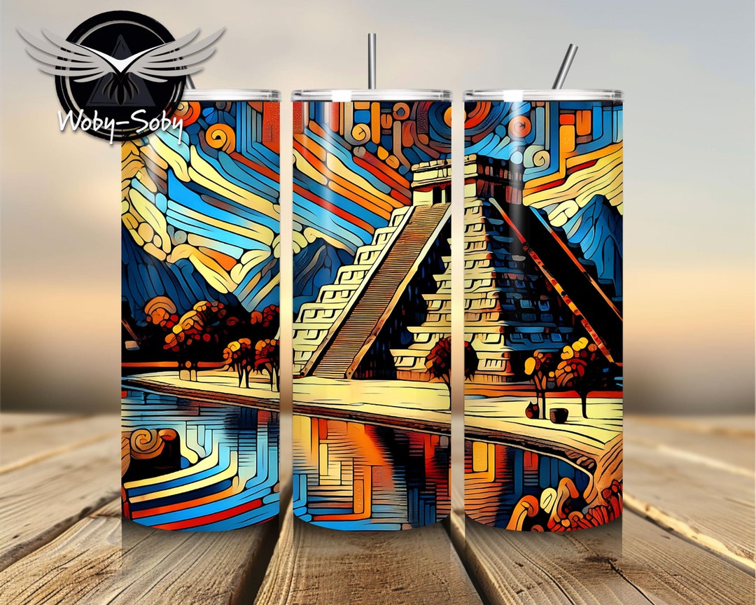 Aztec Pop Art Tumbler Wrap | 20 Oz Skinny Tumbler Sublimation Design ...