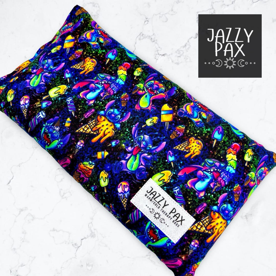 Microwavable Flax Seed Heating Pad: Neon Stitch Treats, Warm/cold ...