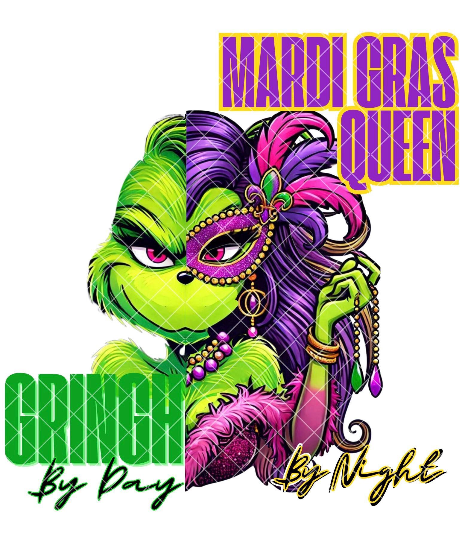 Mardi Gras Sassy Grinch PNG, Trendy Grinch SVG, Sublimation Designs ...