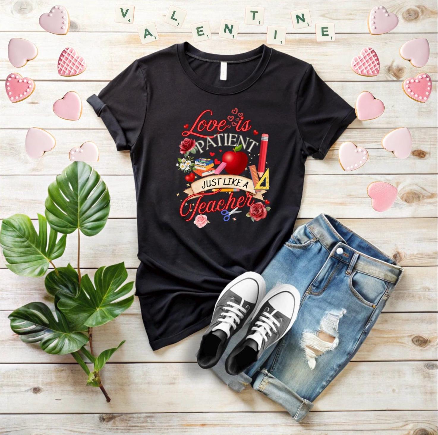 Valentines Teacher Love PNG, Trendy Teacher SVG, Sublimation, Cute and ...