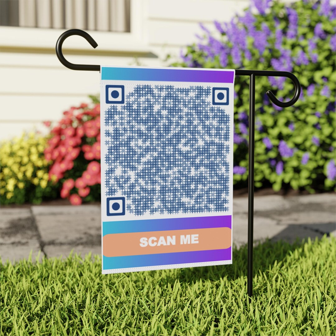 QR Code Scan Me Subtle Anti Trump Flag Banner F Trump, Anti Maga ...