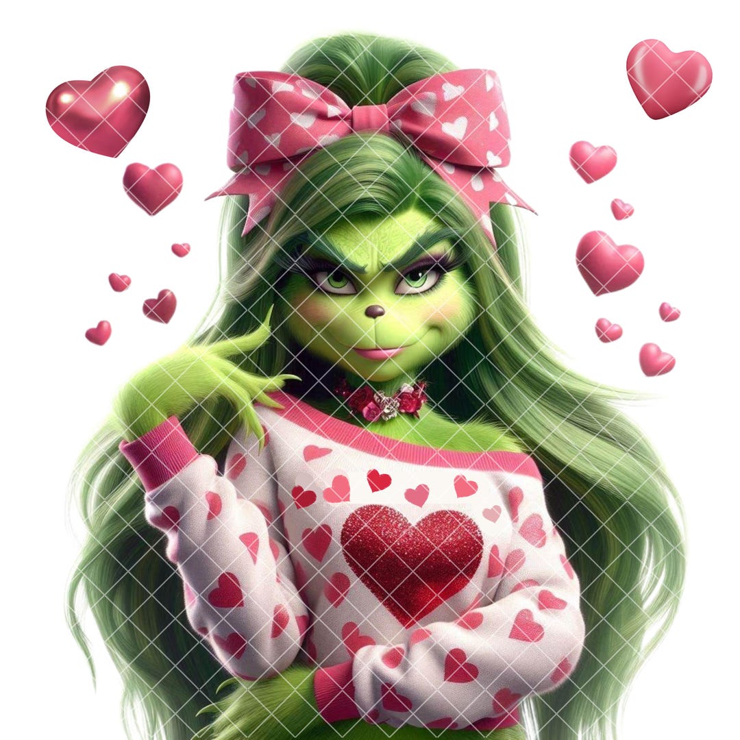 Grinchy Mom Sassy Valentine Female Grinch PNG, Trendy Valentines ...