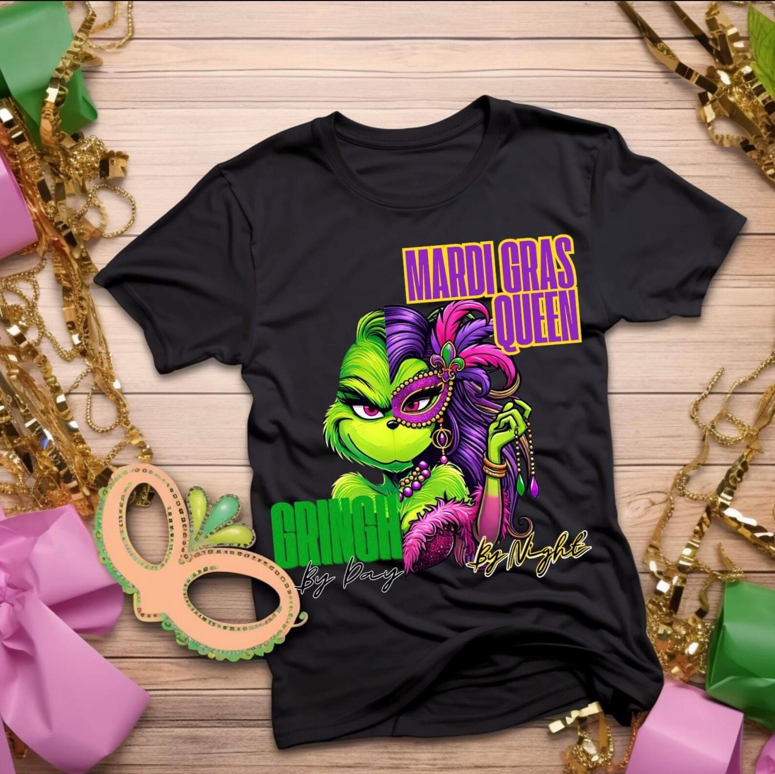 Mardi Gras Sassy Grinch PNG, Trendy Grinch SVG, Sublimation Designs ...