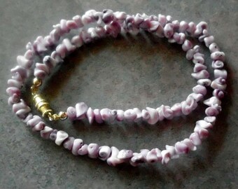 Purple Shell Necklace - Etsy
