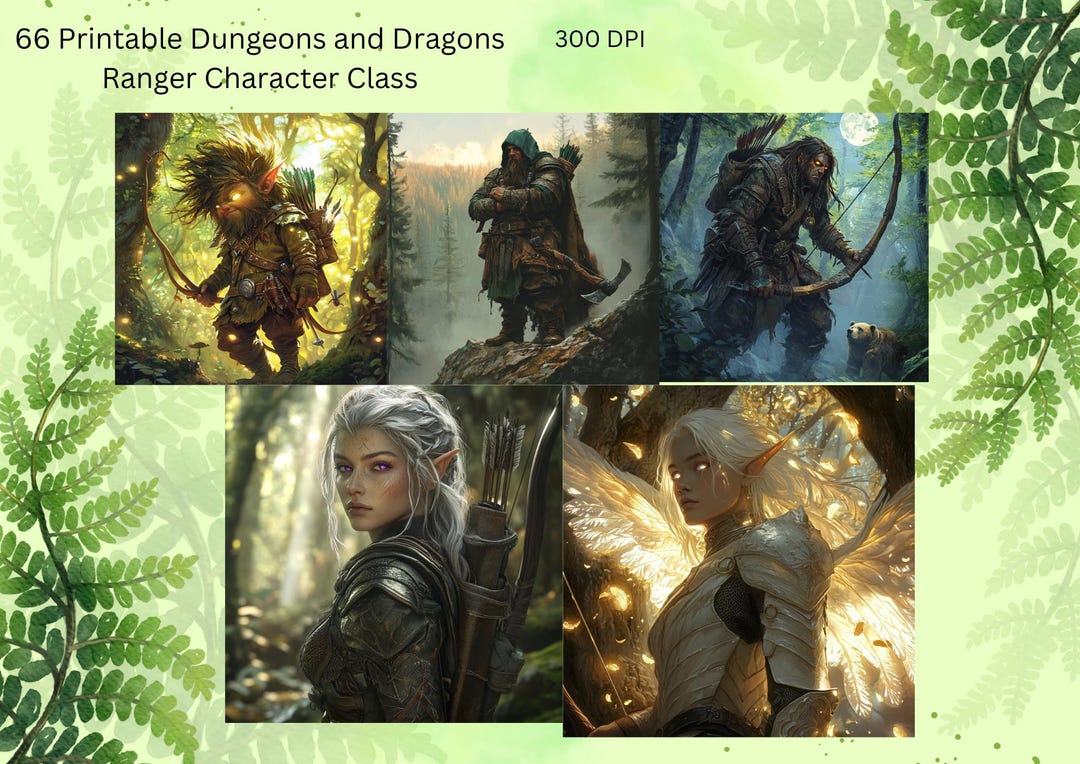 66 Ranger Character Junk Journal Pages | Fantasy Printable Kit for Dnd ...