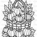 Fall Coloring Pages, 20 Pumpkin Basket Thanksgiving Designs, Autumn ...