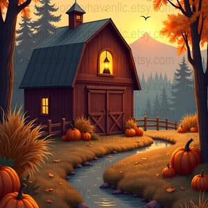 Autumn Barn Scene Junk Journal: Fall Scrapbooking Kit (20pc) - Etsy