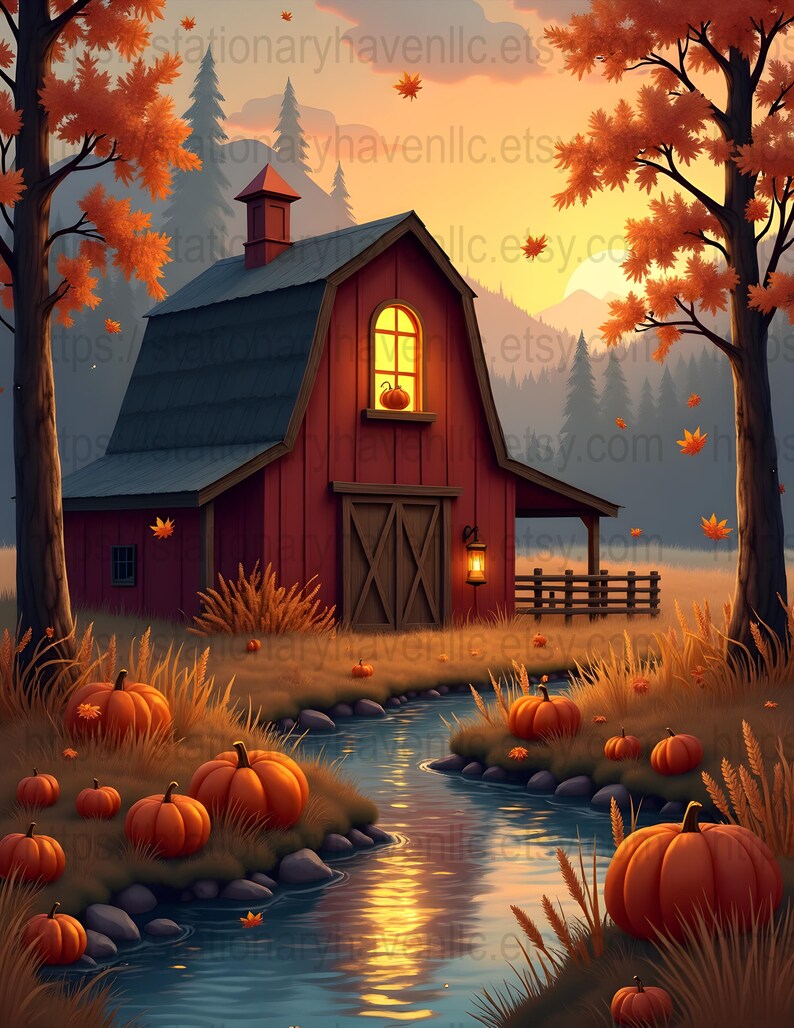 Autumn Barn Scene Junk Journal: Fall Scrapbooking Kit (20pc) - Etsy