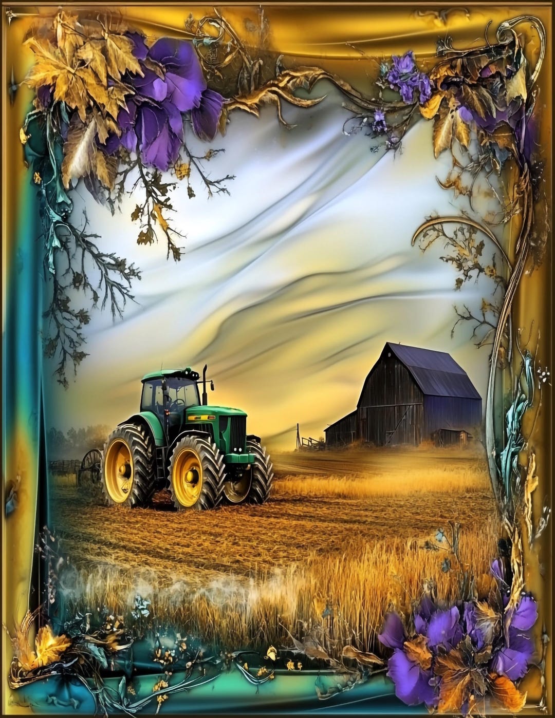 Vintage Tractor Junk Journal, Farmhouse Rustic Art, Unique Writing ...