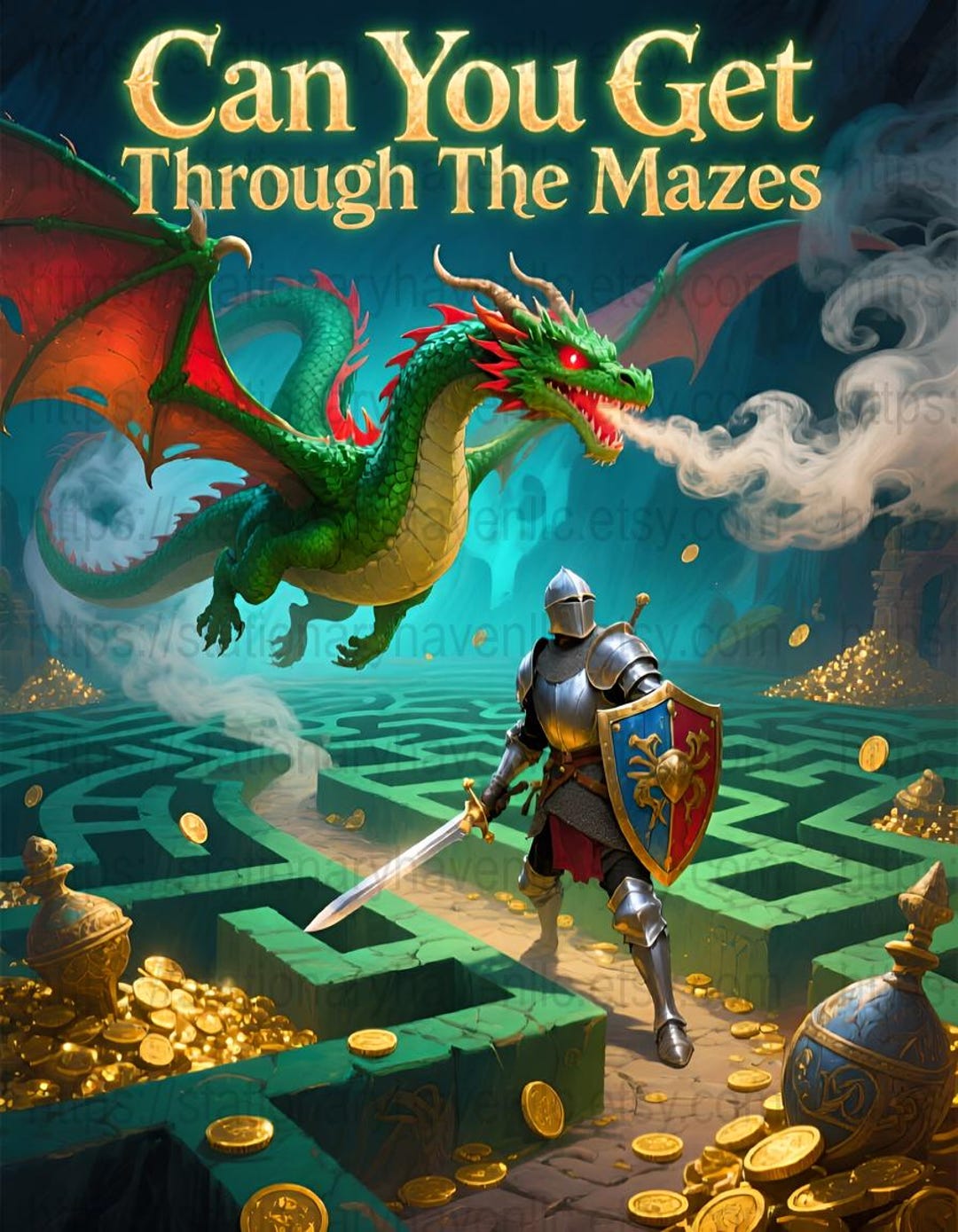 Very Hard Mazes With Answers, Dragon Maze Book, Knight Maze Puzzles ...