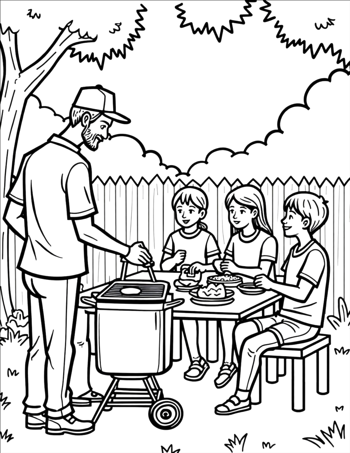 Fathers Day Coloring Pages Bundle for Kids Fun Activity for Dad and ...