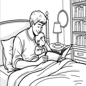 Fathers Day Coloring Pages Bundle for Kids Fun Activity for Dad and ...