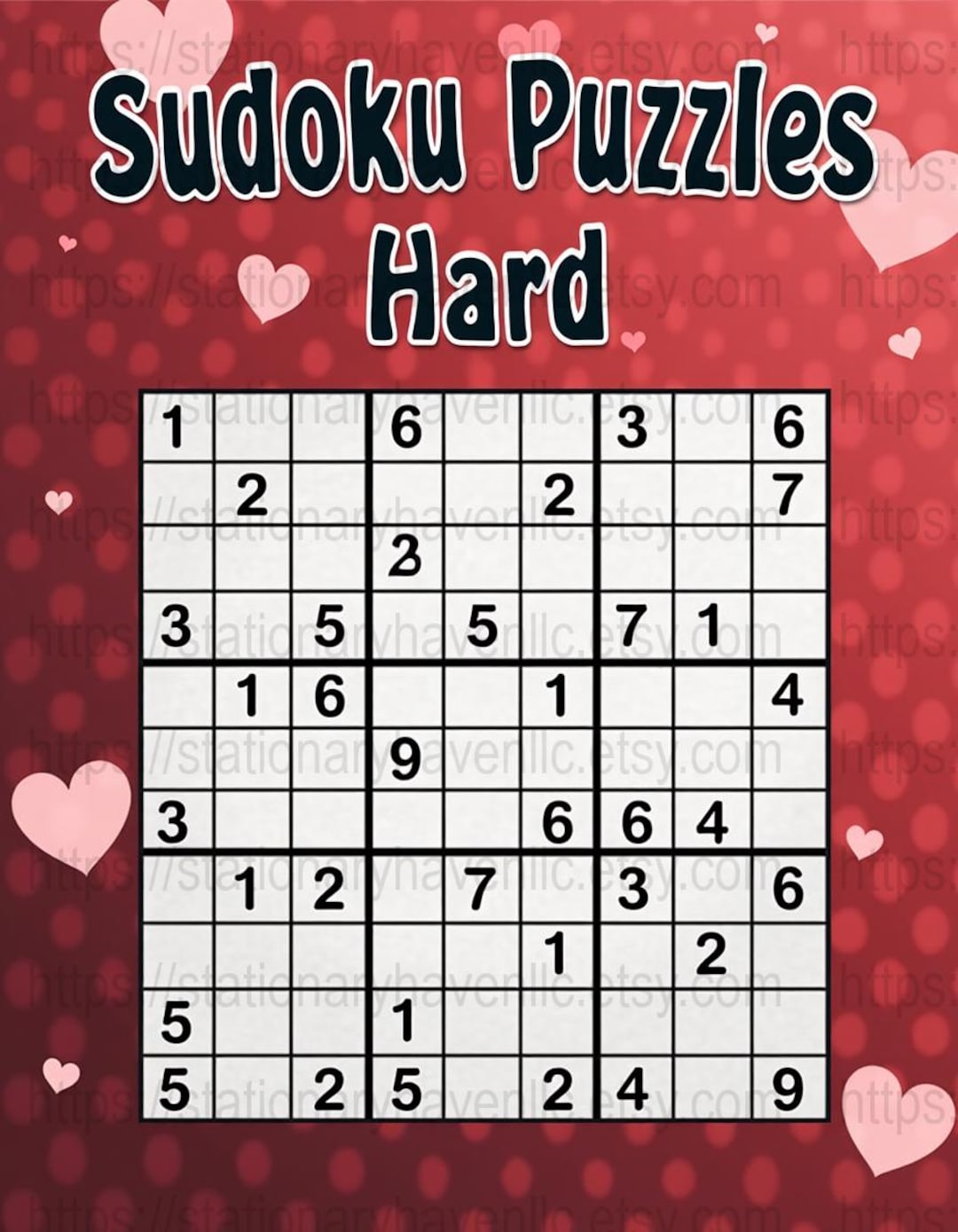 20 Hard Sudoku Puzzles With Answer Key, Logic Game, Printable Sudoku ...