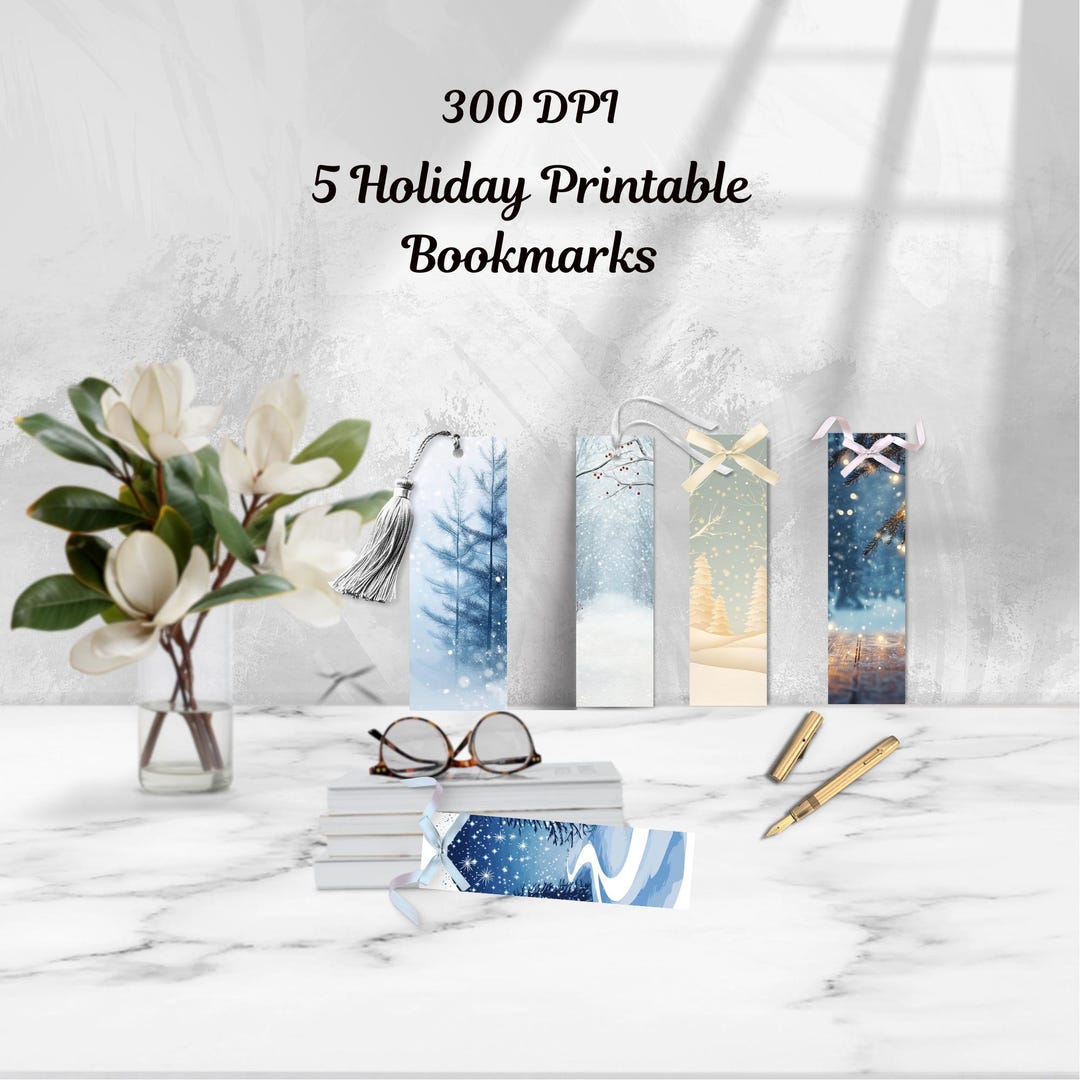 Winter Wonderland Bookmarks: Holiday Printable Designs (digital ...