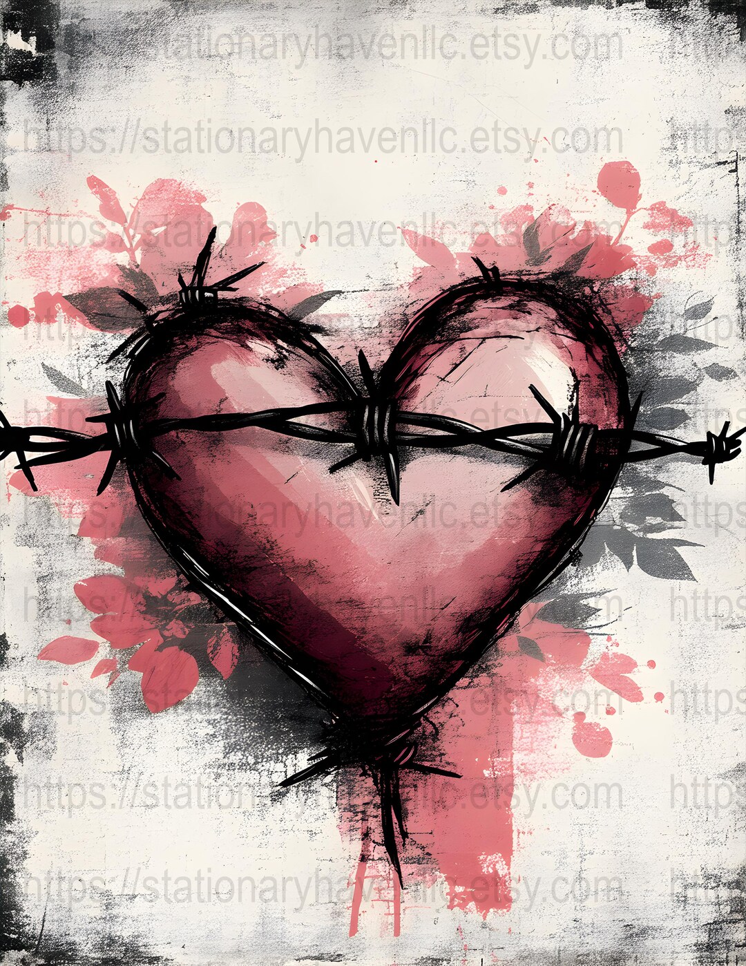 20 Heart Junk Journals, Barbed Wire Heart Art, Floral Heart Journal ...