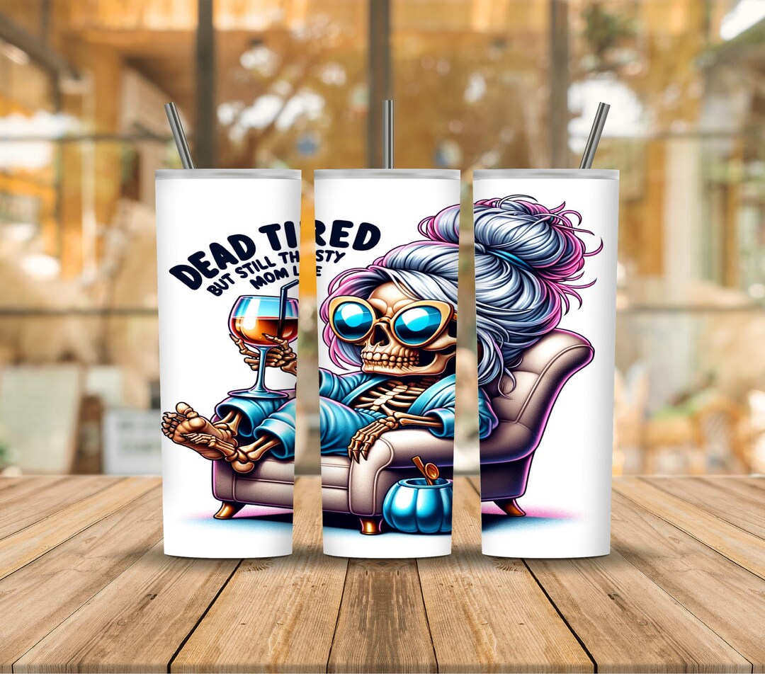 Dwarf Mom Skeleton Digital Seamless Skinny Tumbler Wrap Design | Fun ...