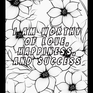 Grow and Thrive With Inspirational Affirmation Coloring Pages ...