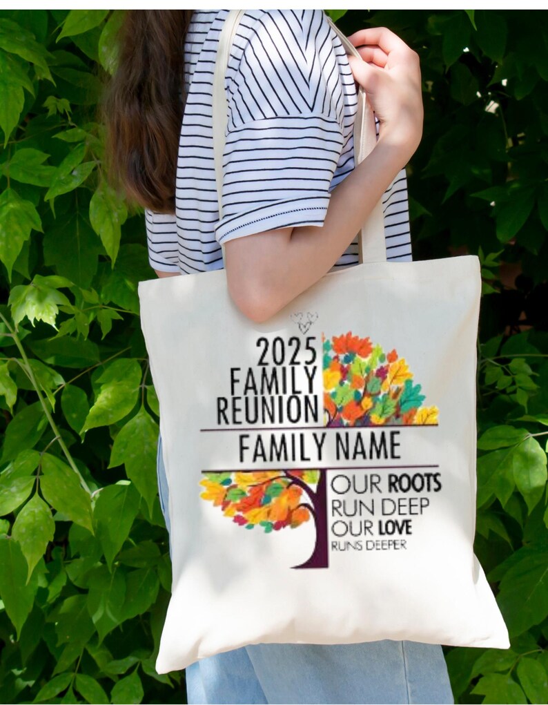 Personalized Family Reunion Tote Bag: Custom Cotton Gift Bag - Etsy