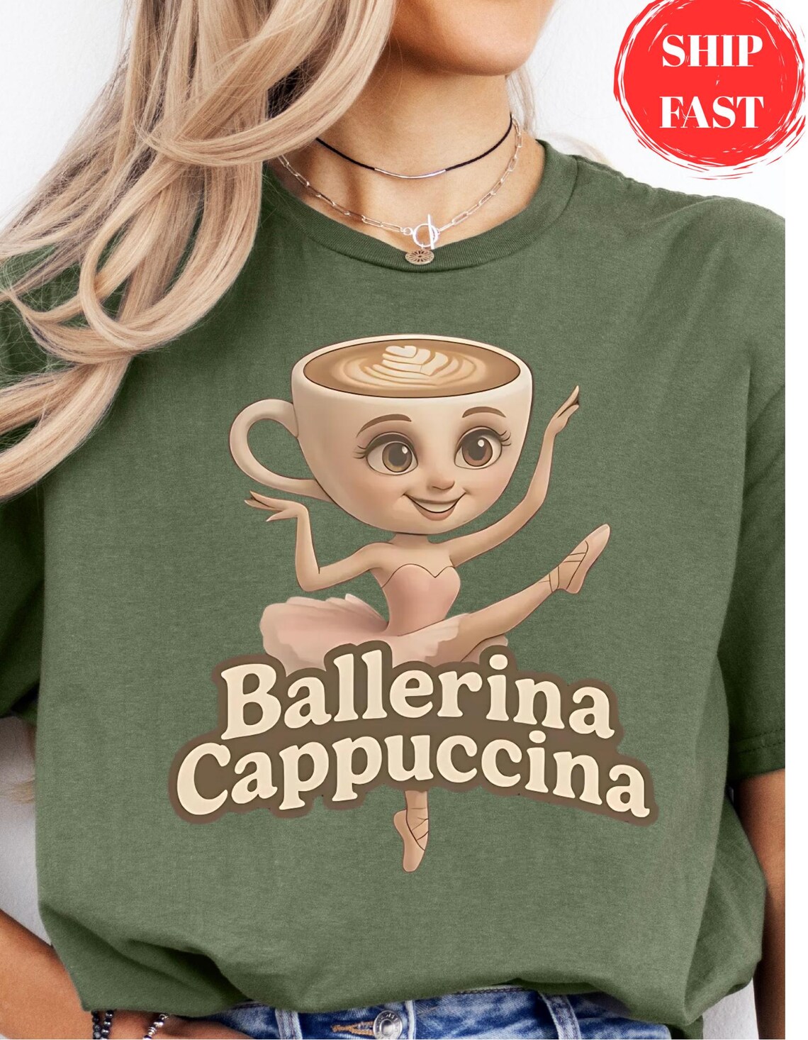 Ballerina Cappuccino Kids T-shirt: Balletcore Coffee Lover Tee - Etsy