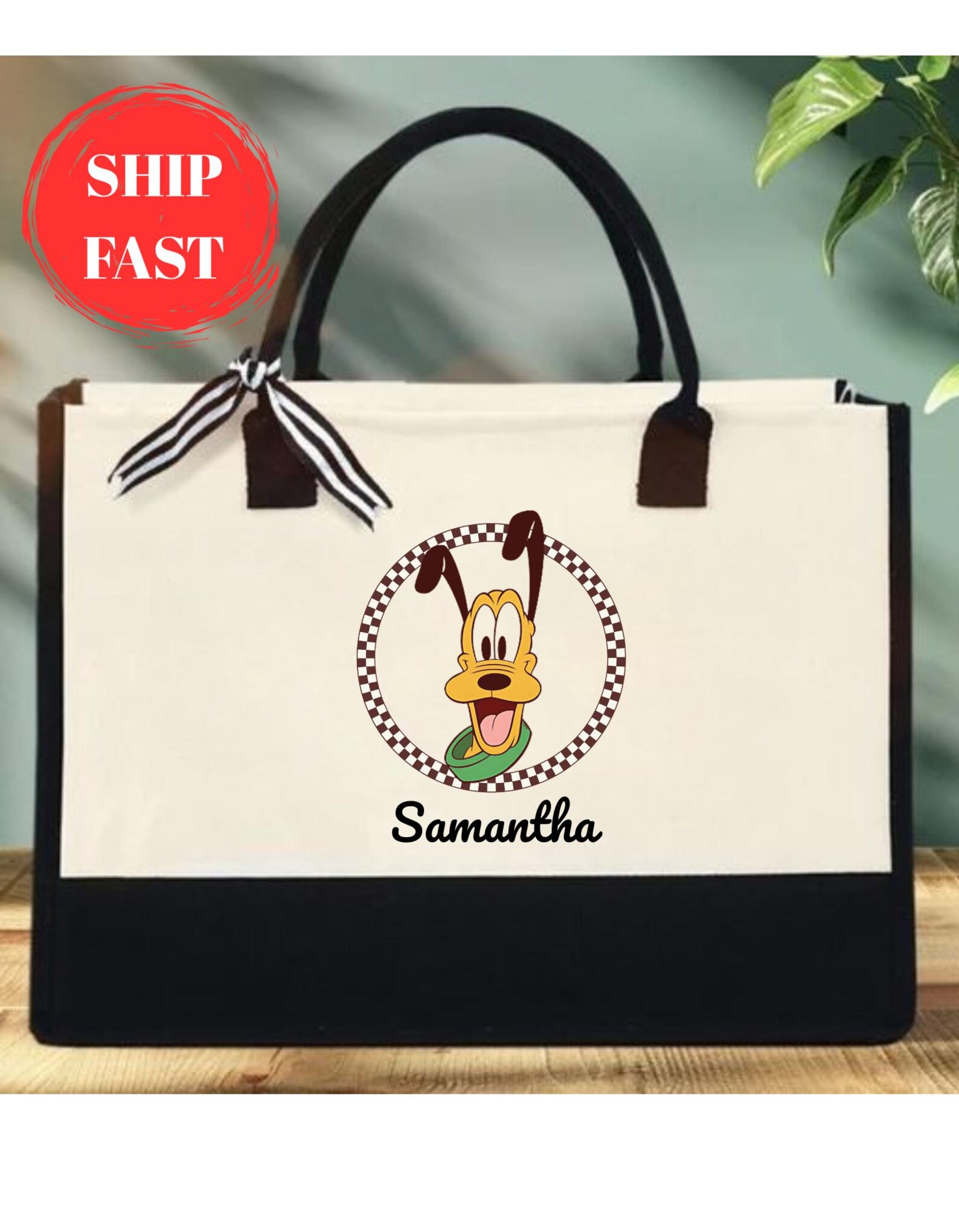 Custom Disney Characters Tote Bag, Personalized Name Travel Bag - Etsy