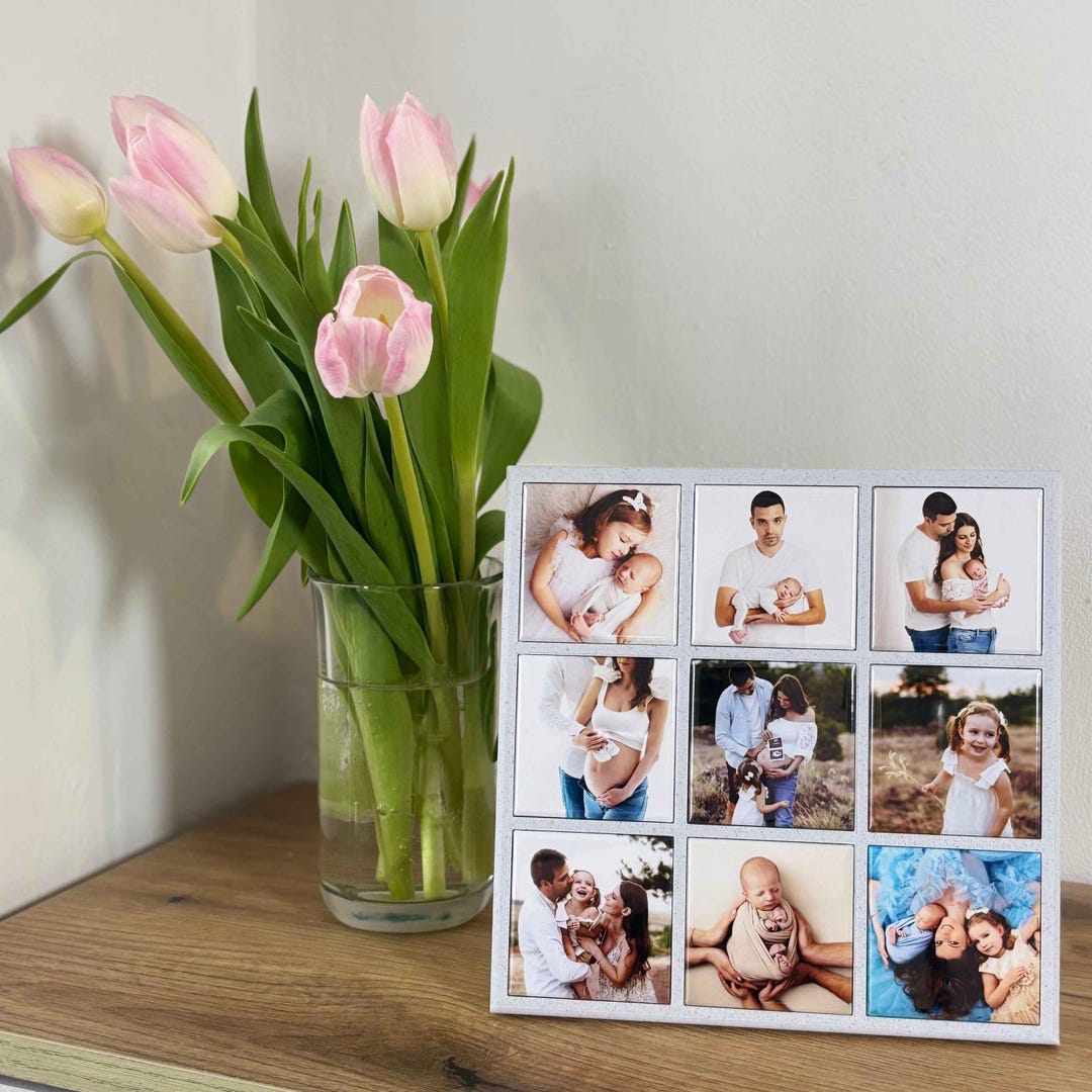 Photo Frame for Magnets 2x2", Square Picture Frame, Photo Collage Frame ...