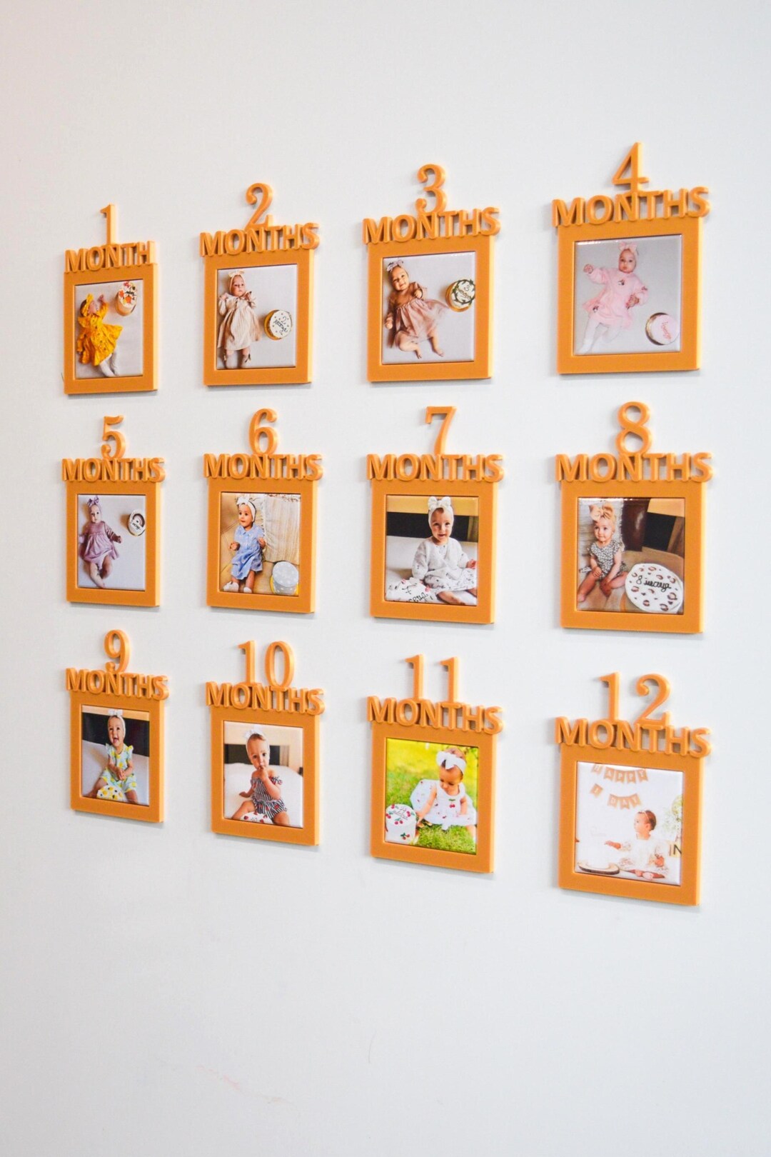 2.5x2.5 Inch 1-12 Month Magnetic Photo Frame 3D Print File - Commercial ...