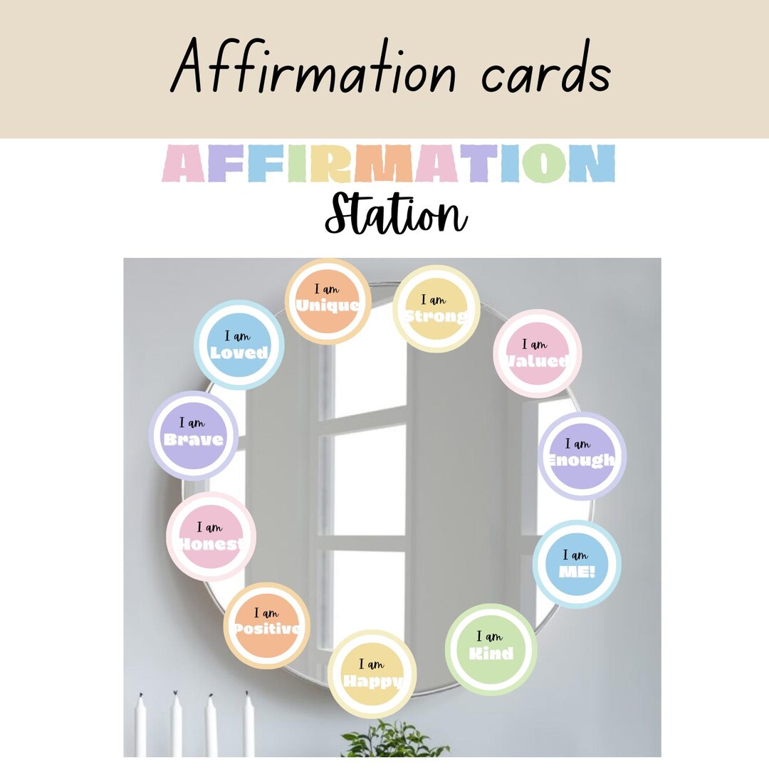 Affirmation Positivity Station for Classroom | Vibrant | Aesthetic ...