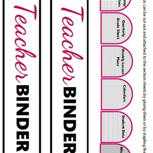 Simplistic Teacher Binder Bundle: Pink, Gray, Black & White - Etsy