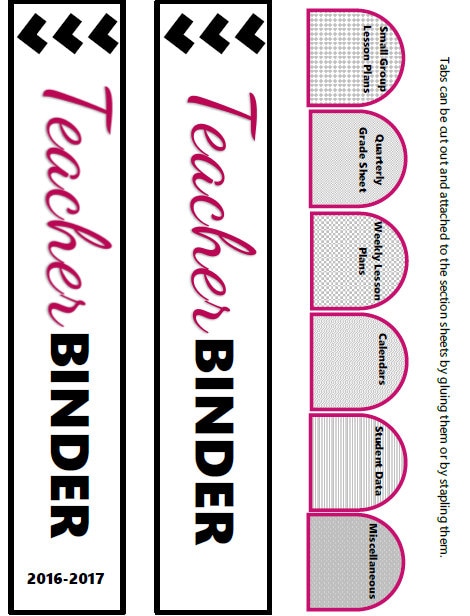 Simplistic Teacher Binder Bundle: Pink, Gray, Black & White - Etsy