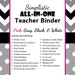 Simplistic Teacher Binder Bundle: Pink, Gray, Black & White - Etsy