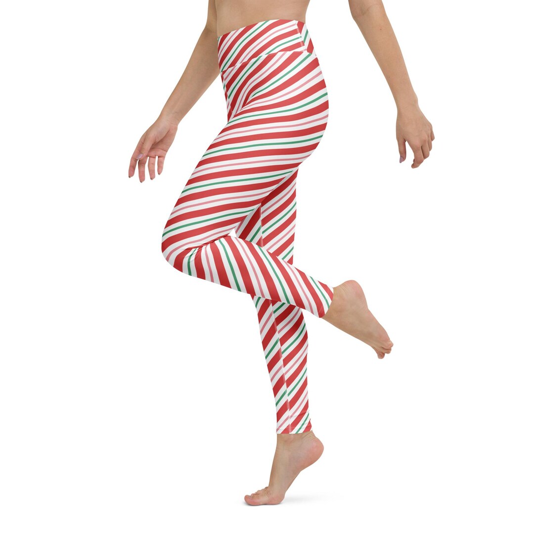 Retro Savage Candy Cane Leggings - Etsy