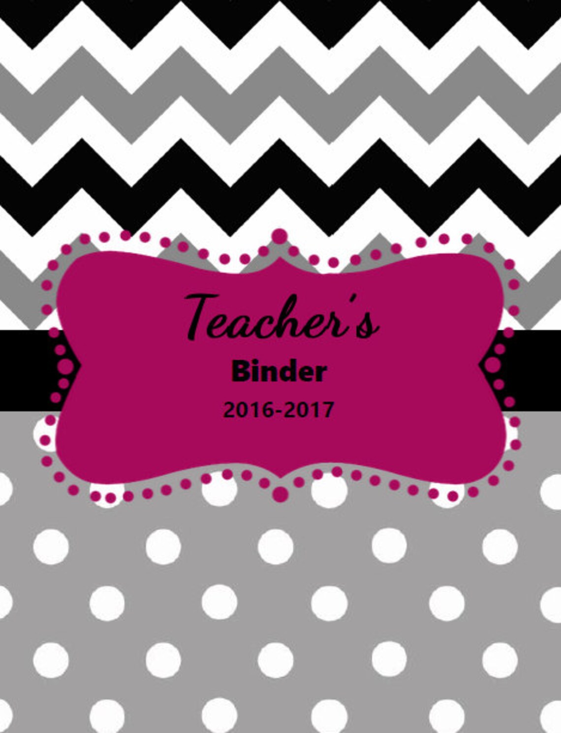Simplistic Teacher Binder Bundle: Pink, Gray, Black & White - Etsy