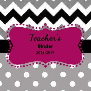 Simplistic Teacher Binder Bundle: Pink, Gray, Black & White - Etsy