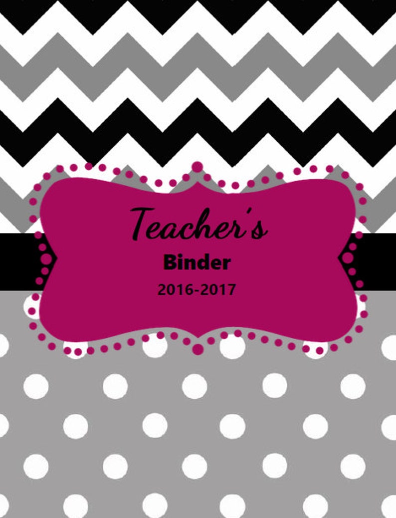 Simplistic Teacher Binder Bundle: Pink, Gray, Black & White - Etsy