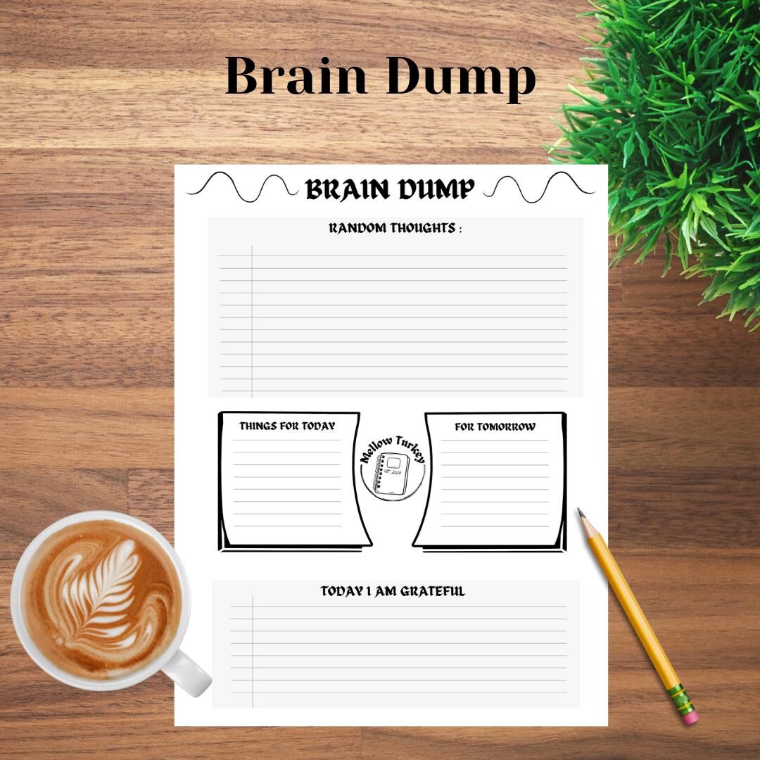PRINTABLE : ADHD Planner, Brain Dump, Note Page, Daily Planner. - Etsy
