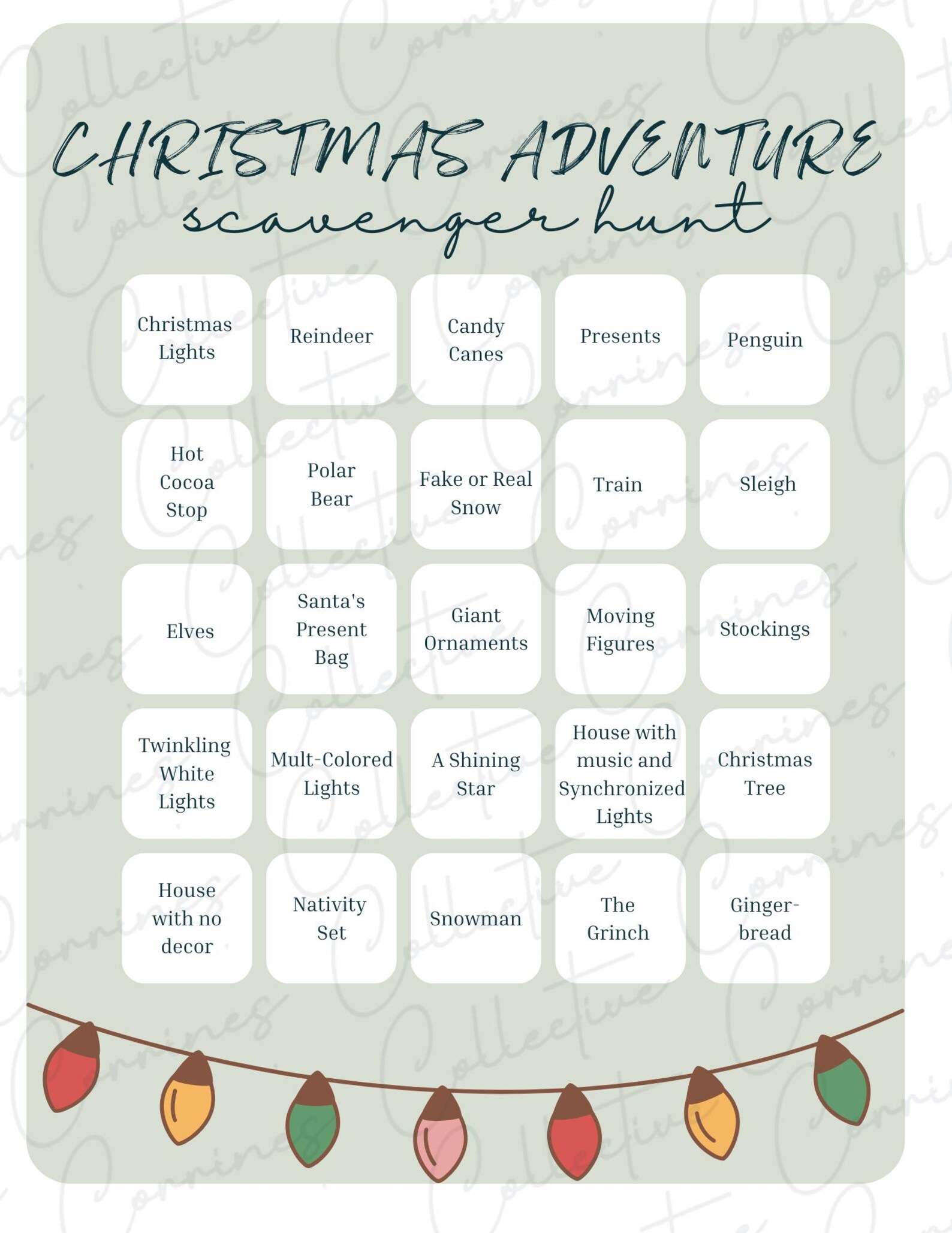 Christmas Scavenger Hunt Printable Holiday Activities Family Christmas ...