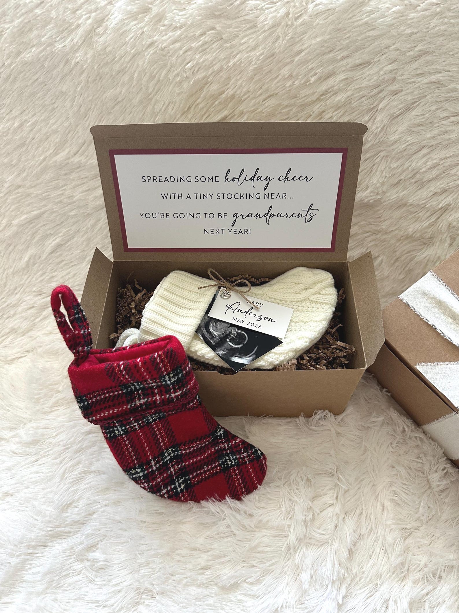 Christmas Pregnancy Gift Box, Pregnancy Reveal Box, Baby Announcement ...