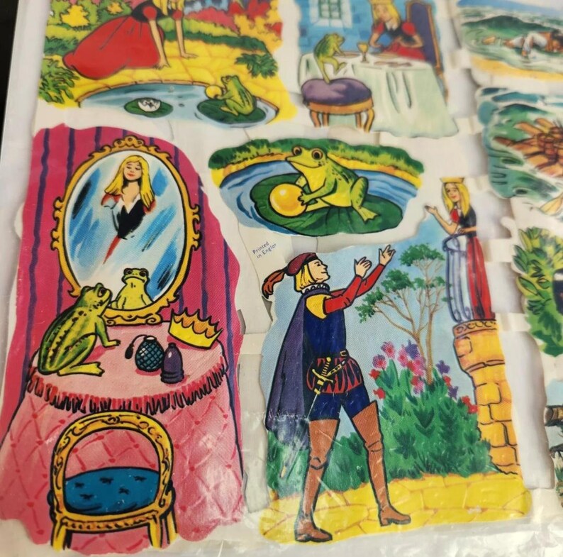 New Old Stock Gummed Seals Fairy Tale Mythical Fantasy Images Made in ...