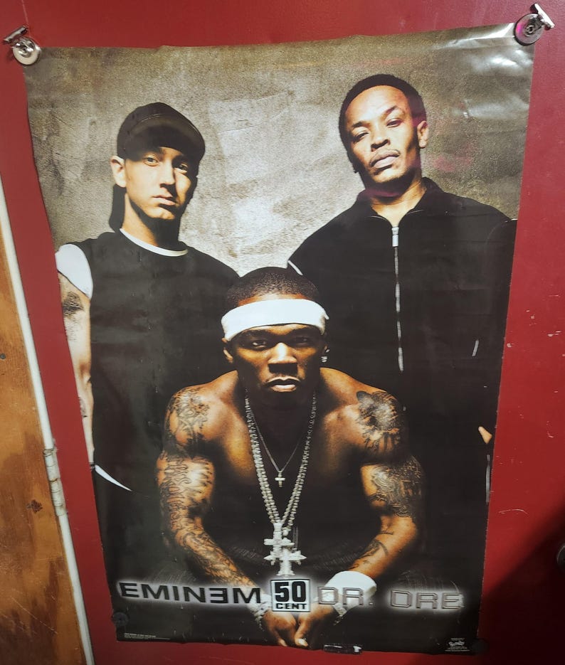 2003 Dr. Dre Eminem 50 Cent Poster 3422 Shady Aftermath Vintage Rap Hip ...