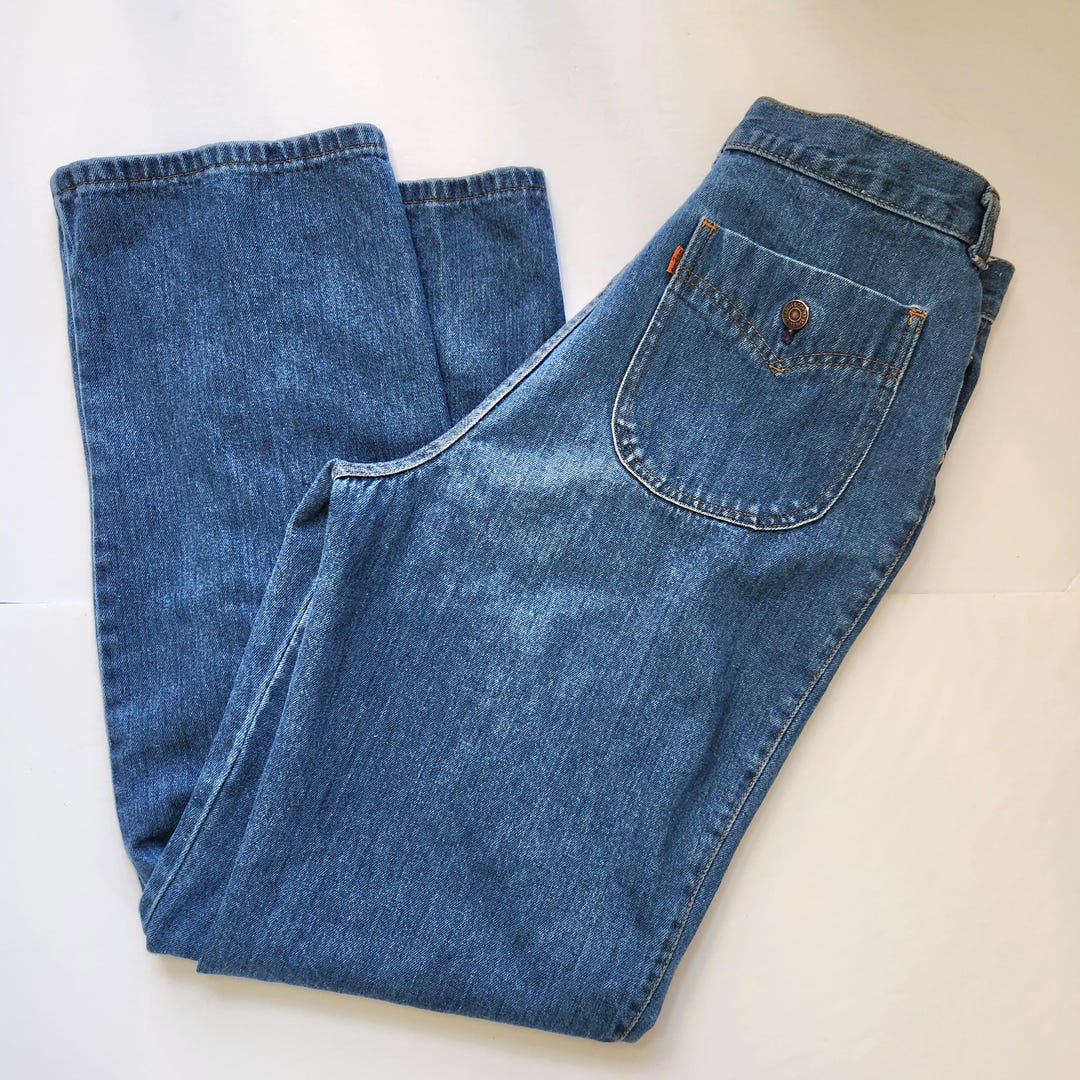 1970s Levi's High Waist Wide Leg Jeans, 28x31, Orange Tab - Etsy