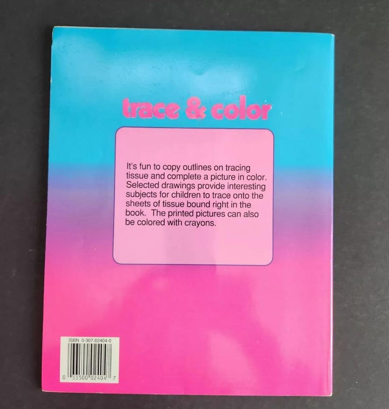 1993 Lisa Frank Trace and Color Golden Coloring Book Painter Panda ...