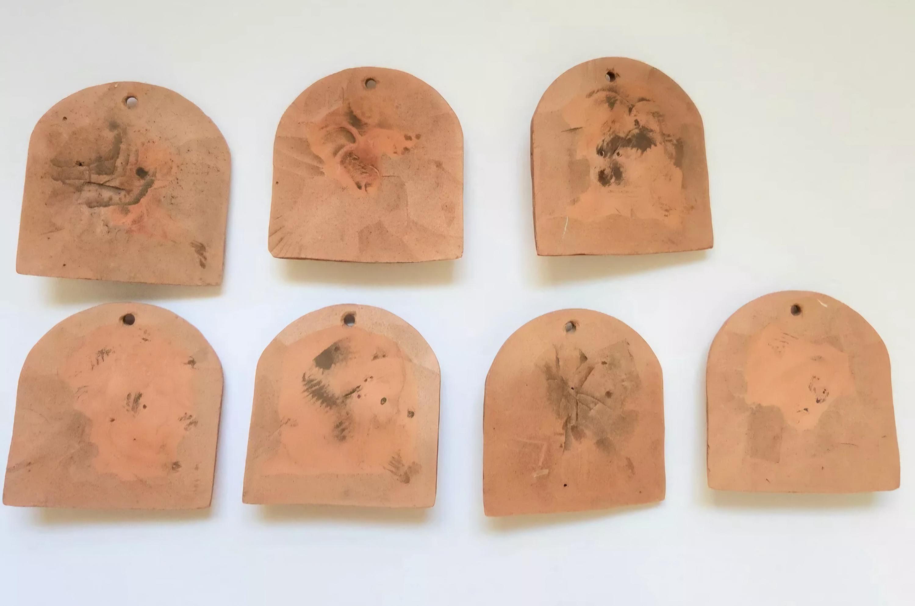 7 Piece Terra Cotta Herb Garden Markers & Stakes Celestial Sun Goddess ...