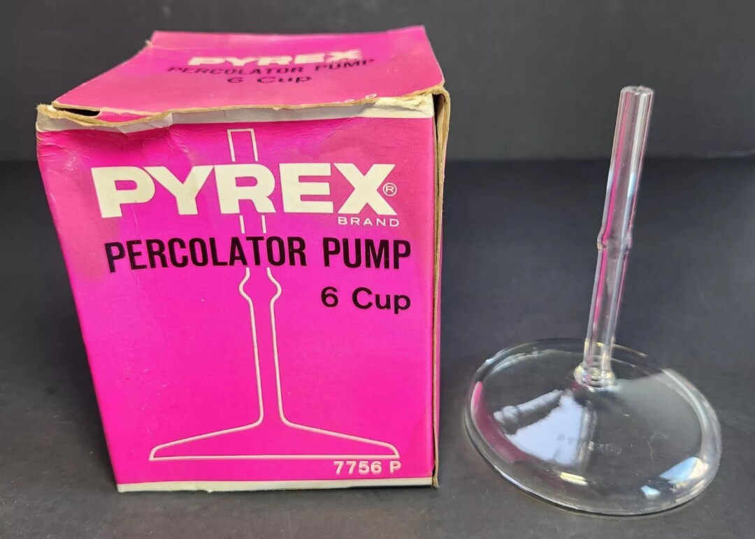 New Old Stock PYREX 6 Cup Glass Percolator Pump/stem Only 7756 P With ...